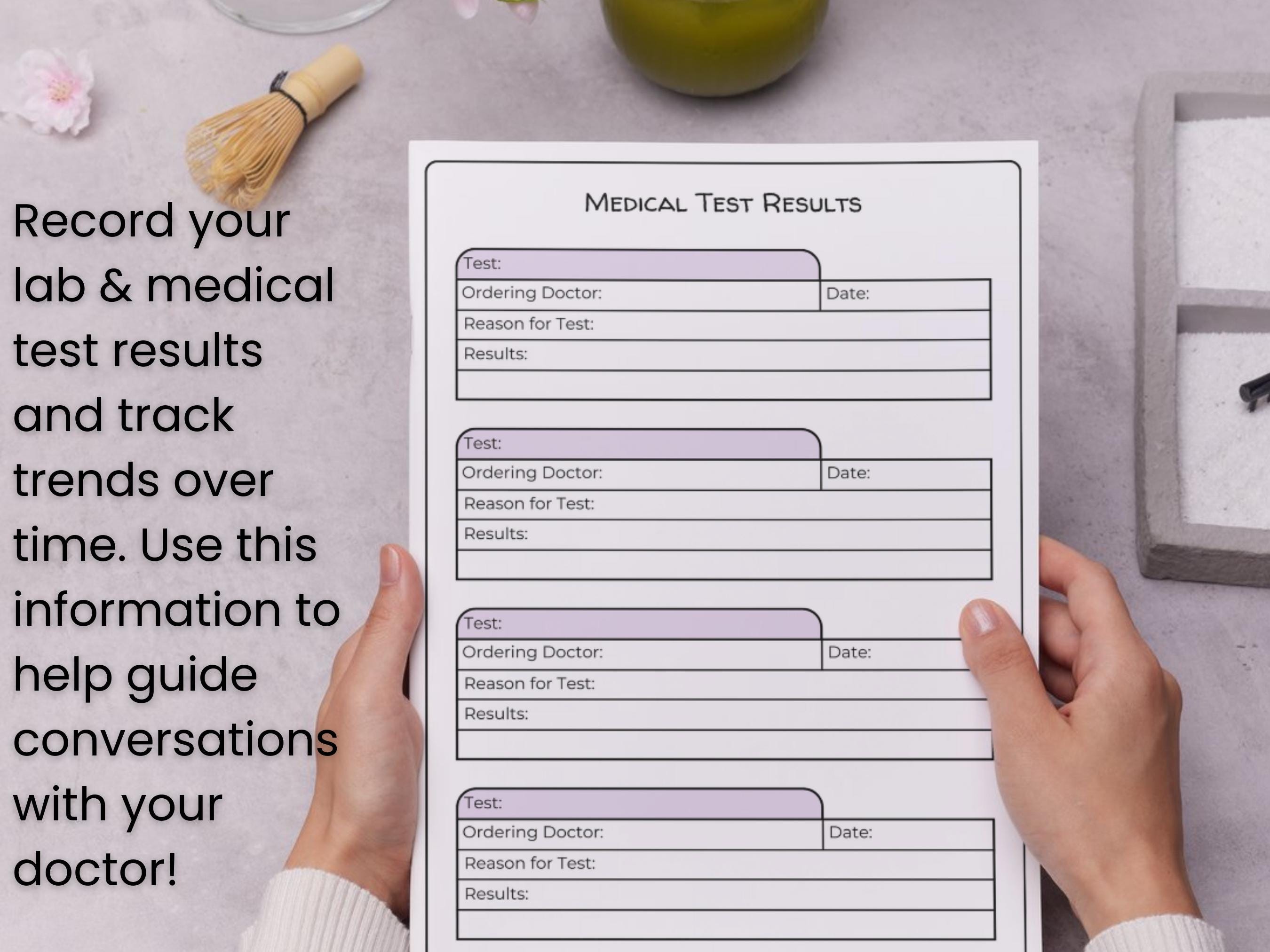 Lab Results Tracker | Medical Tracker for Chronic Illness | Medical ...