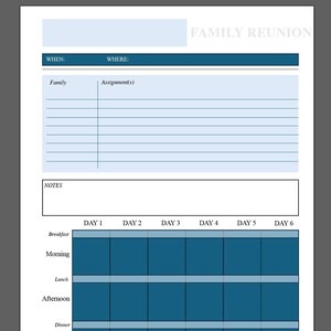 Family Reunion SVG | Printable Planner - Etsy