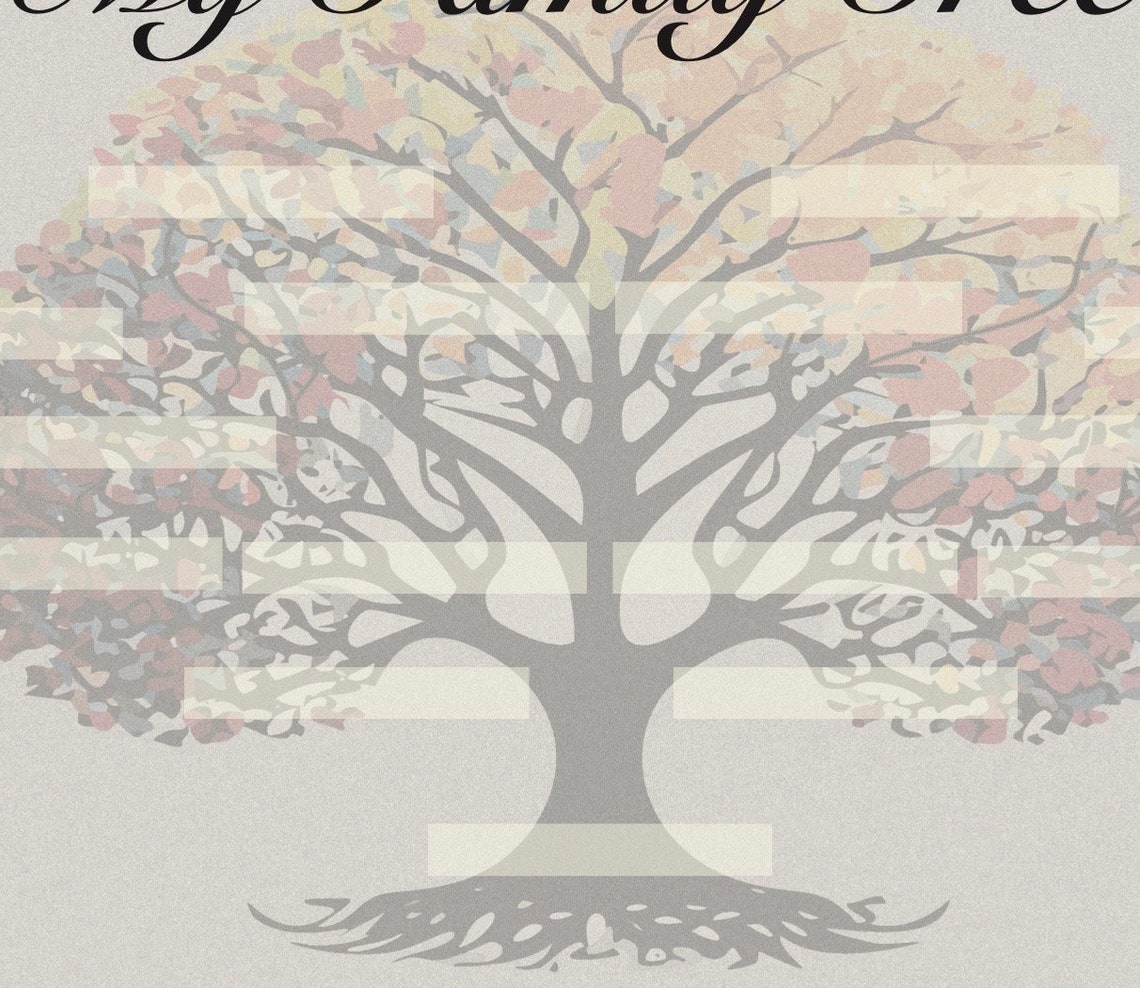 Editable Family Tree Printable 4 Generation Template Editable PDF - Etsy