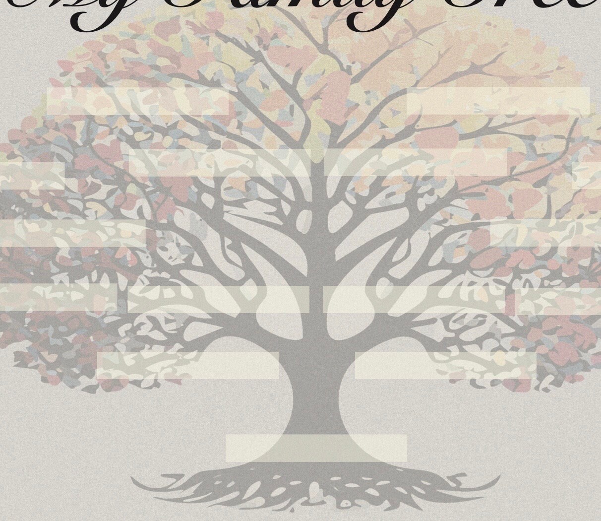 Editable Family Tree Printable 4 Generation Template Editable PDF - Etsy