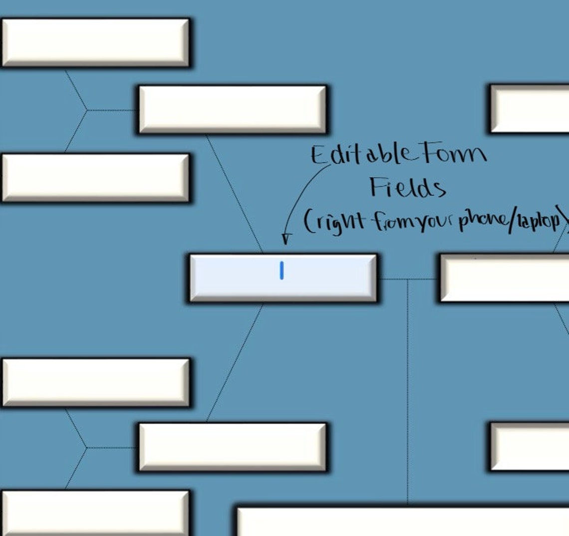 Family Tree Personalized Digital Download Editable Template Printable ...