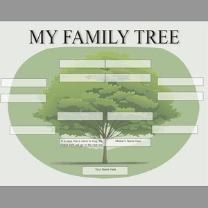 Family Tree Template Editable/personalizable Digital Chart 4 ...
