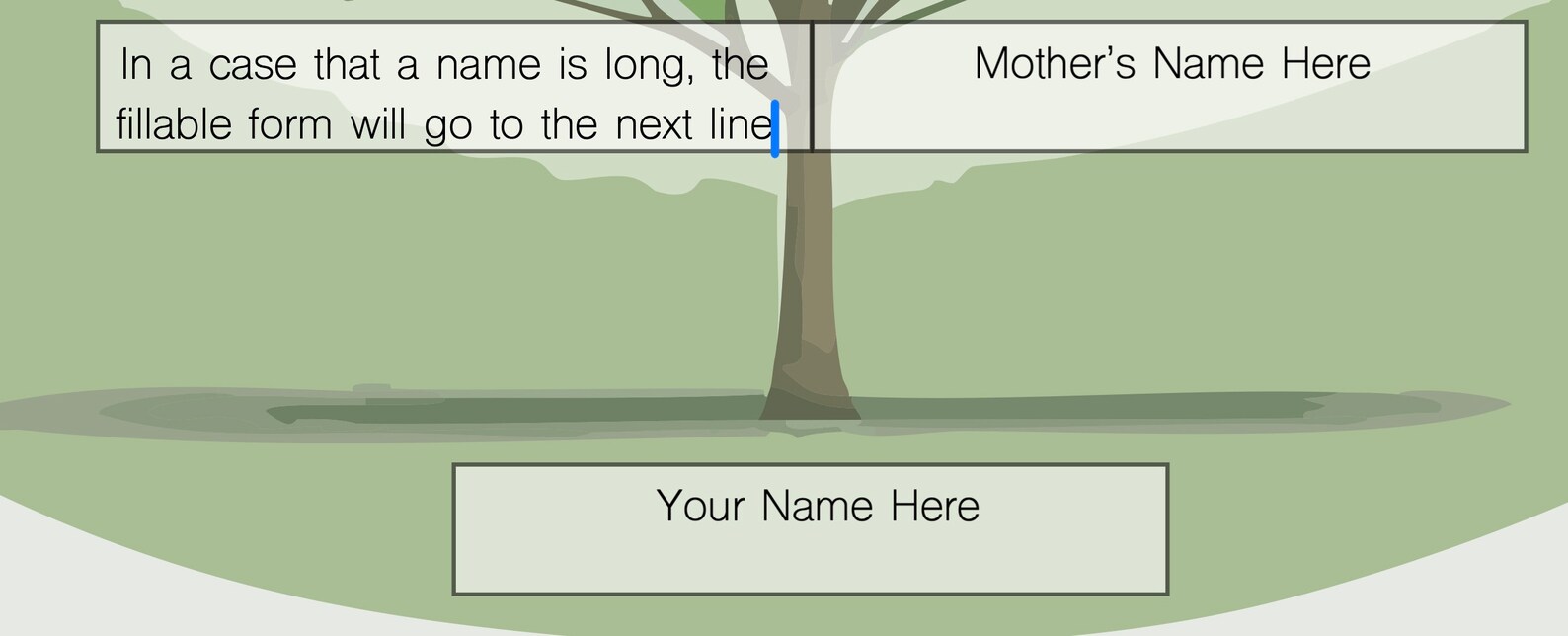 Family Tree Template Editable/personalizable Digital Chart 4 ...