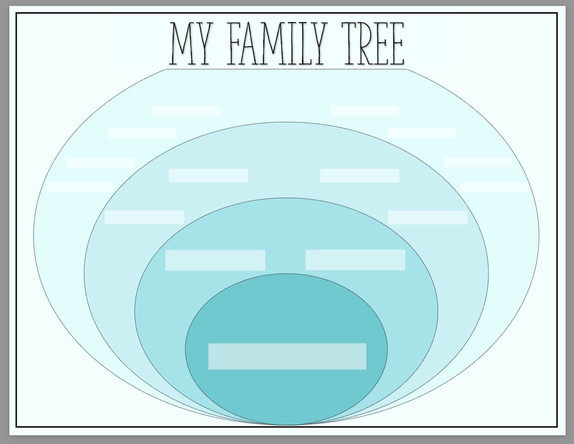Family Tree Personalized Digital Download Editable Template Printable ...