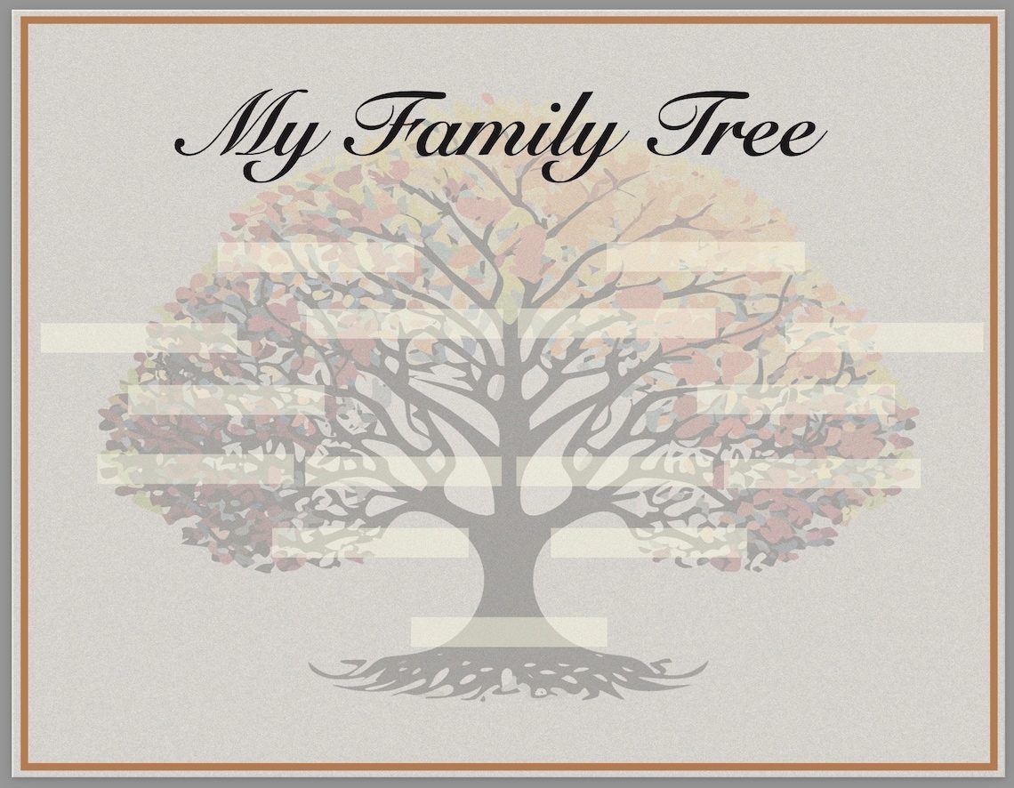 Editable Family Tree Printable 4 Generation Template Editable PDF - Etsy
