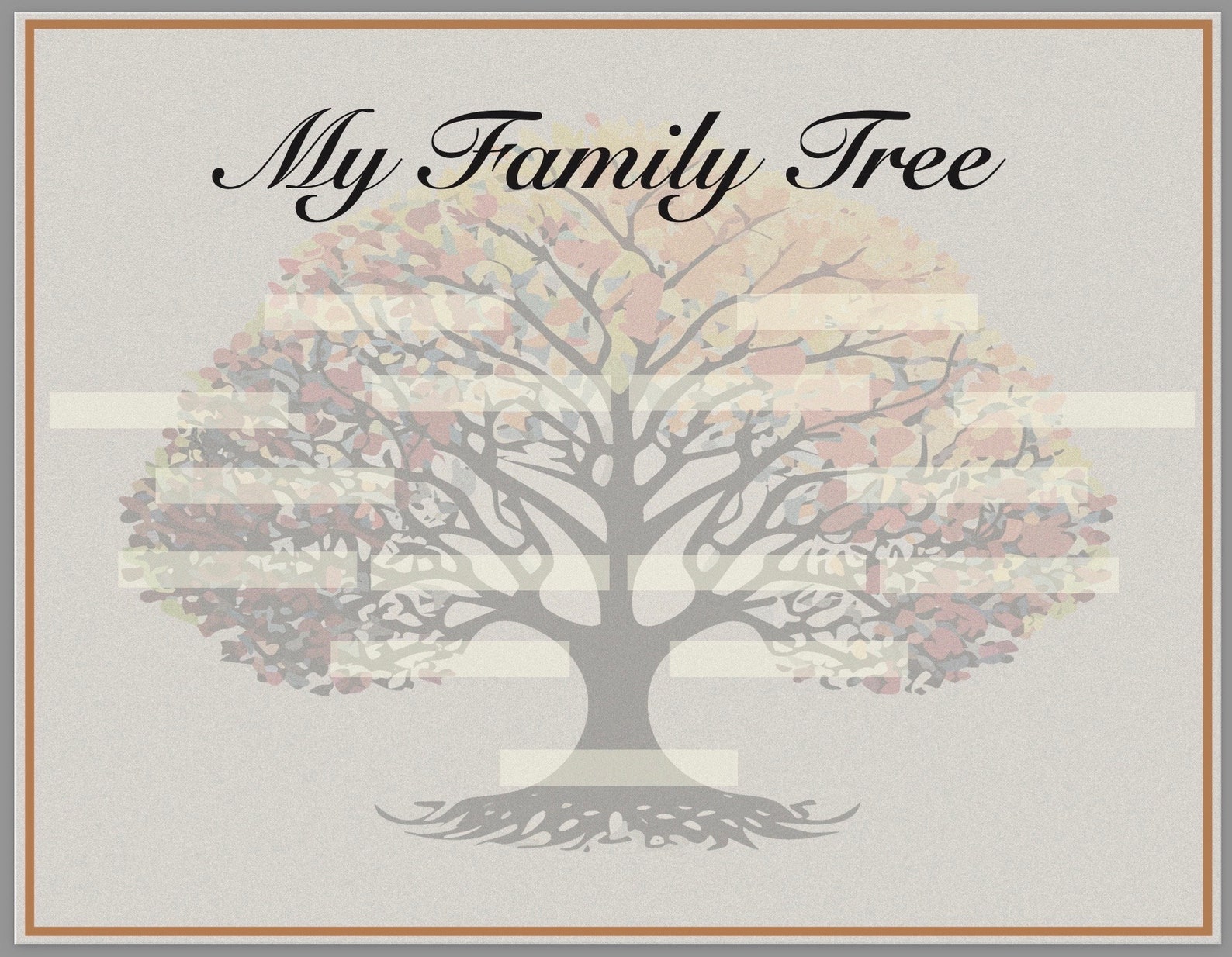 Editable Family Tree Printable 4 Generation Template Editable PDF - Etsy