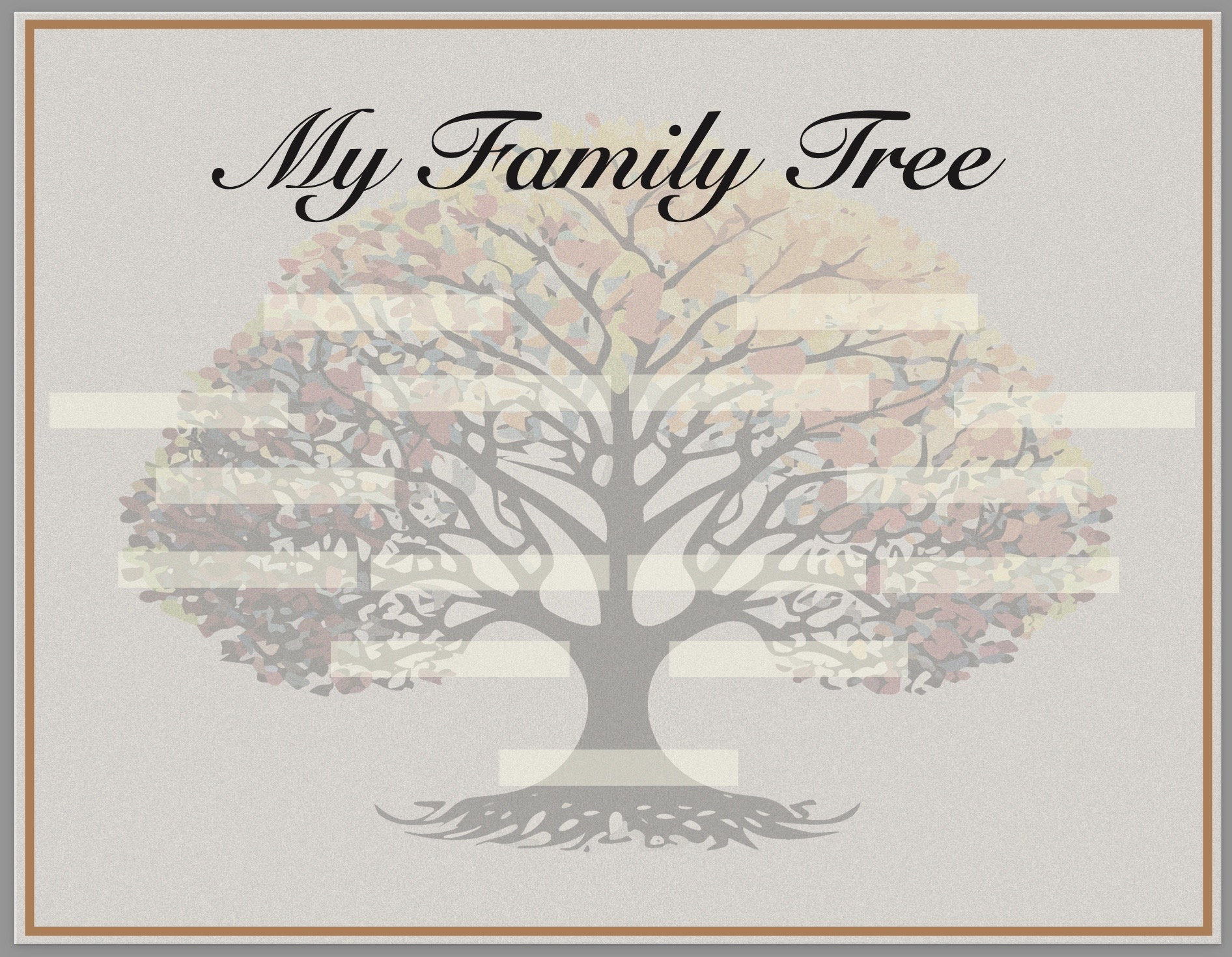 Editable Family Tree Printable 4 Generation Template Editable PDF - Etsy