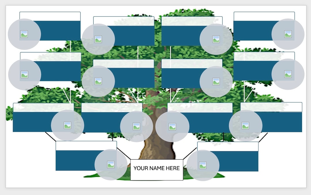 Editable Family Tree 4 Generation Fillable Microsoft Word Template - Etsy