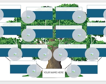 Editable Ethnic Family Tree | 4 Generation Chart With Country of Origin ...