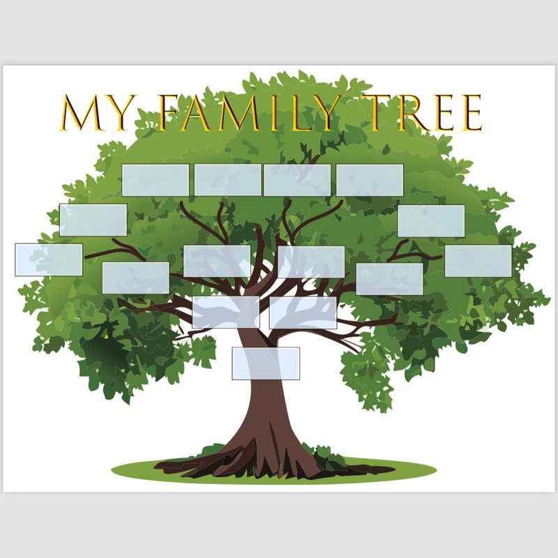 Fillable Family Tree - Etsy