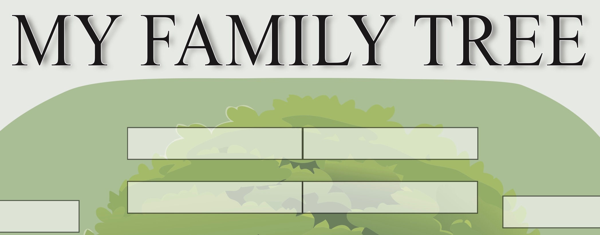 Family Tree Template Editable/personalizable Digital Chart 4 ...