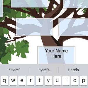 Family Tree Personalized Digital Download Editable Template Printable ...