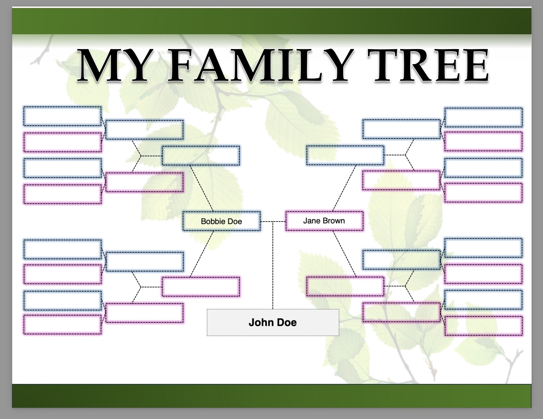 Editable Family Tree Template Printable 4 Generations Download Fillable ...