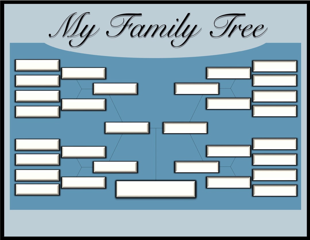Family Tree Personalized Digital Download Editable Template Printable ...