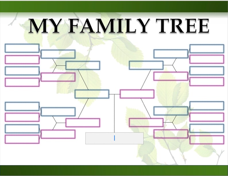 Editable Family Chart Template 4 Generations Download Fillable PDF ...