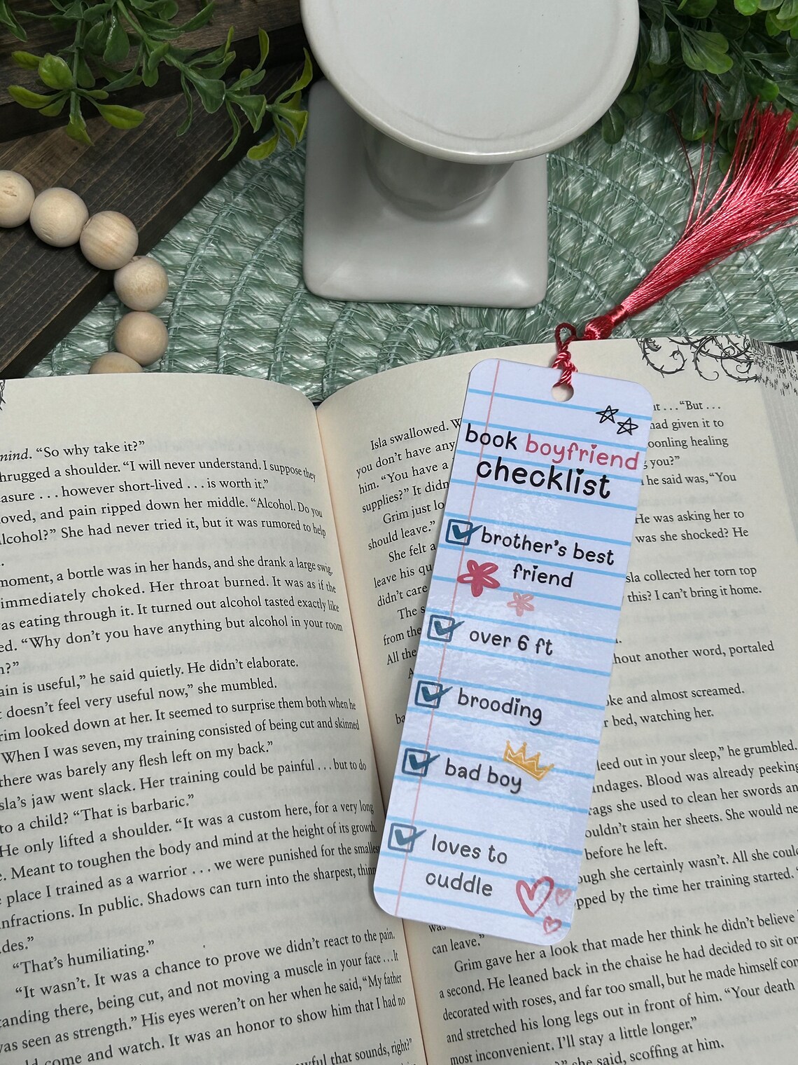 Book Boyfriend Checklist Bookmark - Etsy
