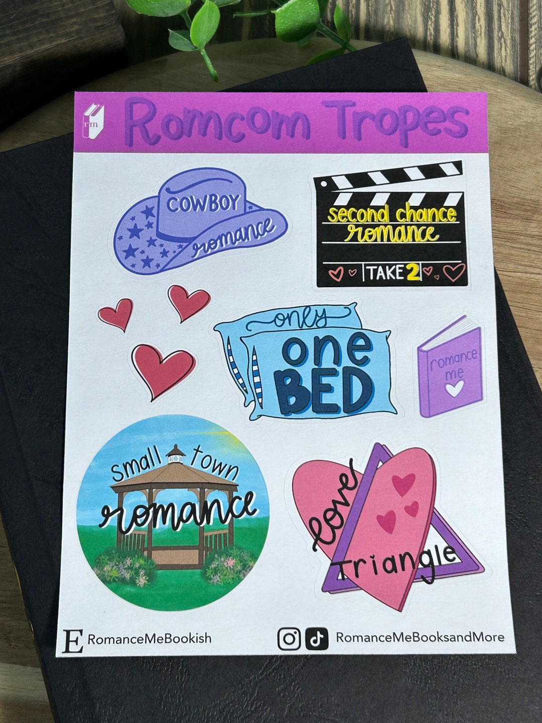 Romcom Sticker Sheet, Romance Stickers, Tropes Stickers, Bookish ...