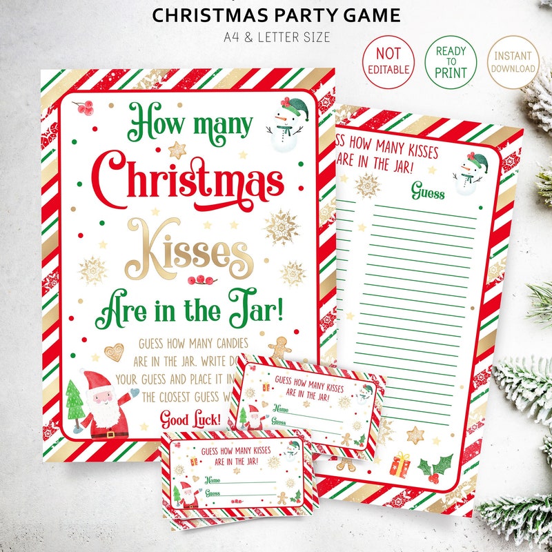 Christmas Guessing Games Jar - Etsy