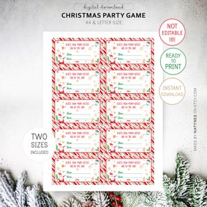 Christmas Candy Guessing Game Printable. Guess How Many Sweets in Jar ...