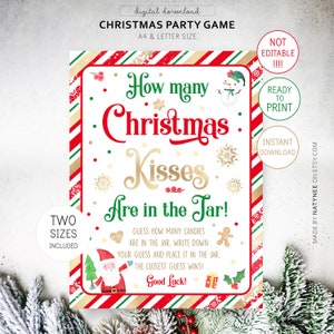 Christmas Candy Guessing Game Printable. Guess How Many Sweets in Jar ...