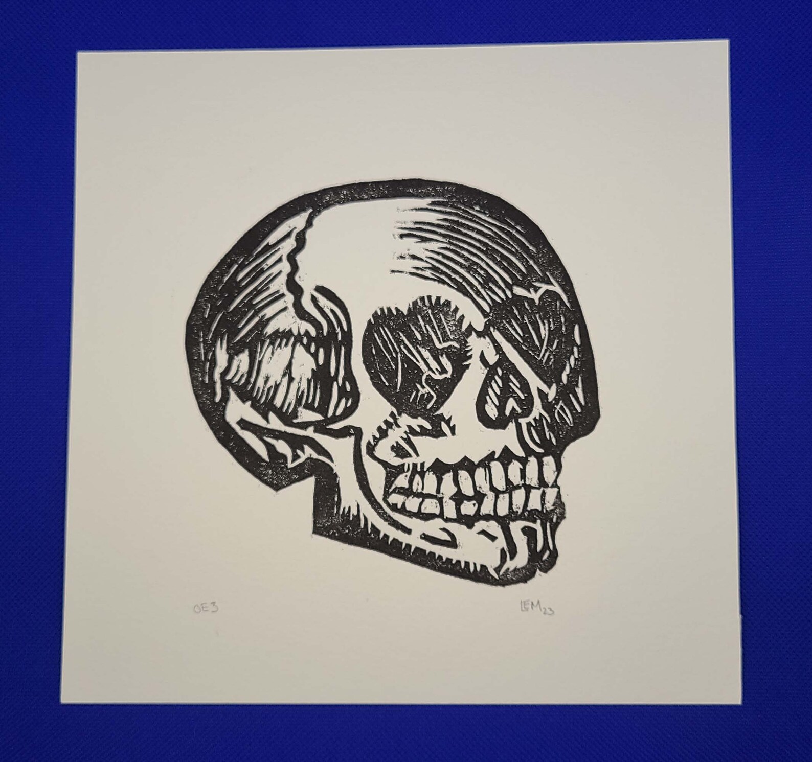 Heart Skull Woodcut Print Open Edition "love Seeing You" - Etsy