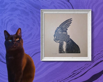 Thistle Original Woodblock Print Open Edition Handmade Art - Etsy