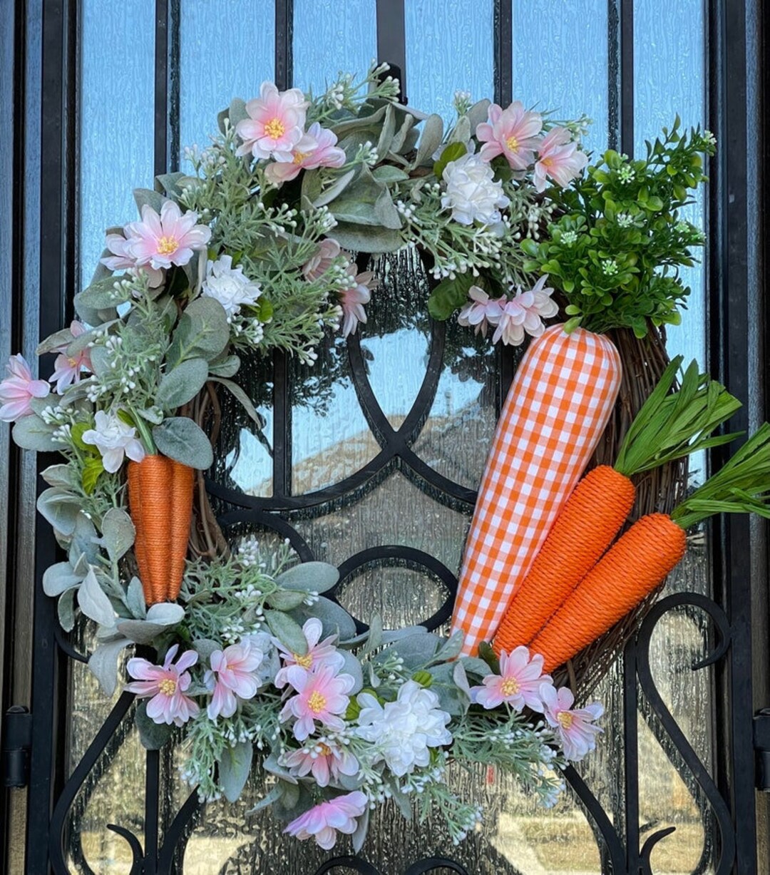 Easter Door Wreath, Spring Wreath, Custom Door Wreath, Door Decorations ...