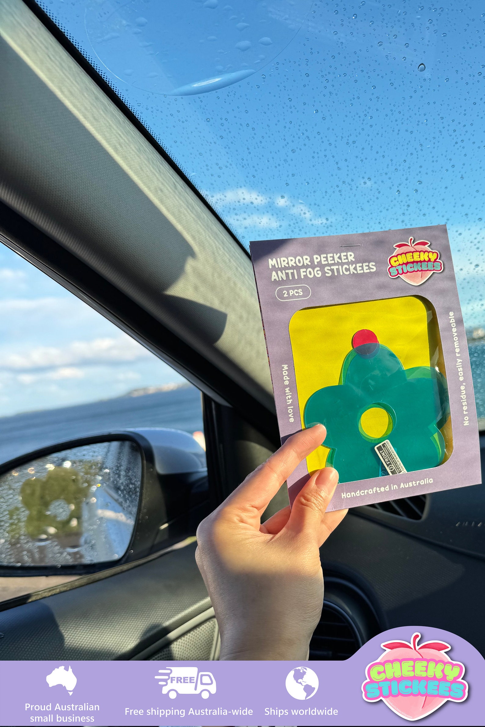 Daisy Flower Mirror Peeker 2pcs Anti Rain Anti Fog Car Decal Discreet ...