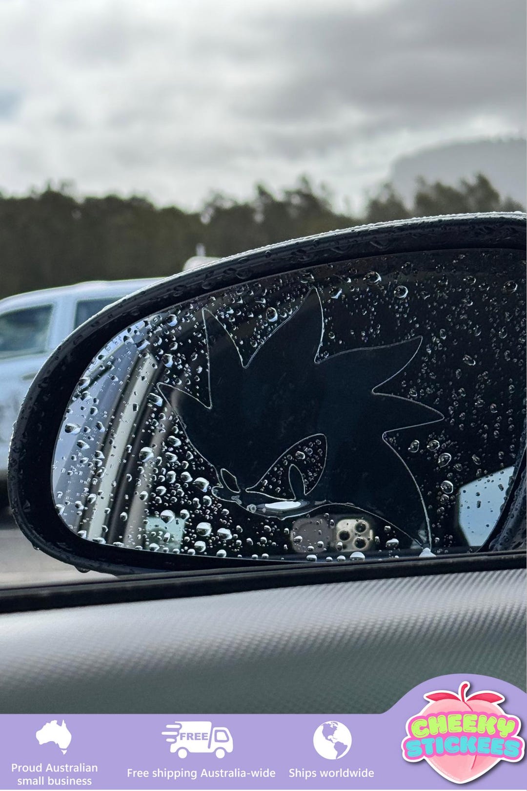 Psychic Hedgehog Mirror Sticker: Car Peeker Decal (2pcs) - Etsy