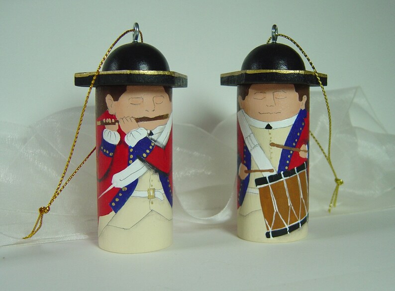 Colonial FIFER And/or DRUMMER Ornament Hand Painted on Wood | Etsy