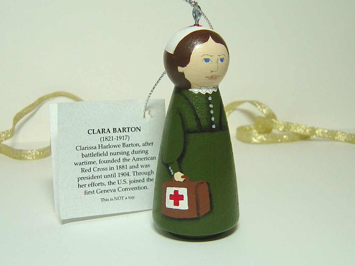 CLARA BARTON Founder of American Red Cross Ornament Hand | Etsy