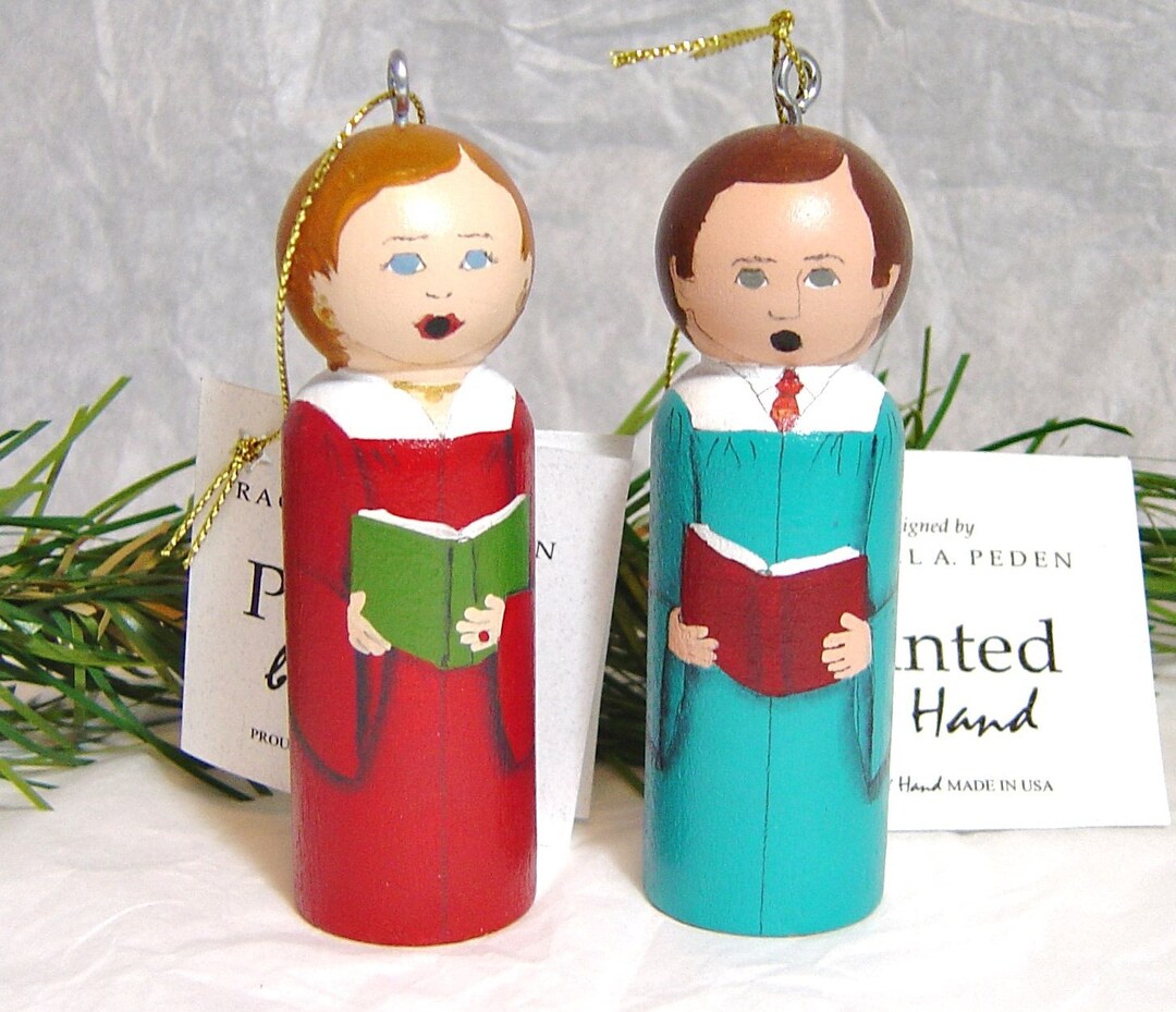 Custom CHOIR Ornament , Carol Singers, Male or Female, Choice of Robe ...