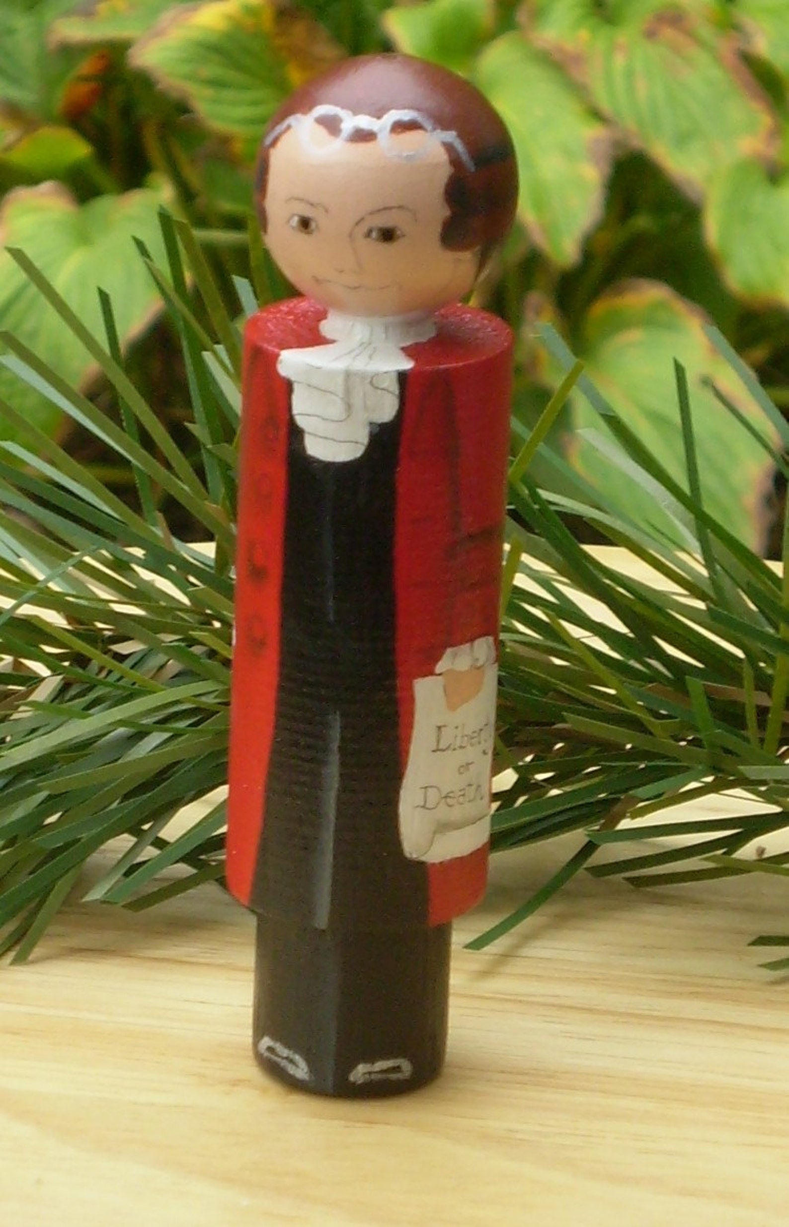PATRICK HENRY Ornament Hand Painted on Wood - Etsy