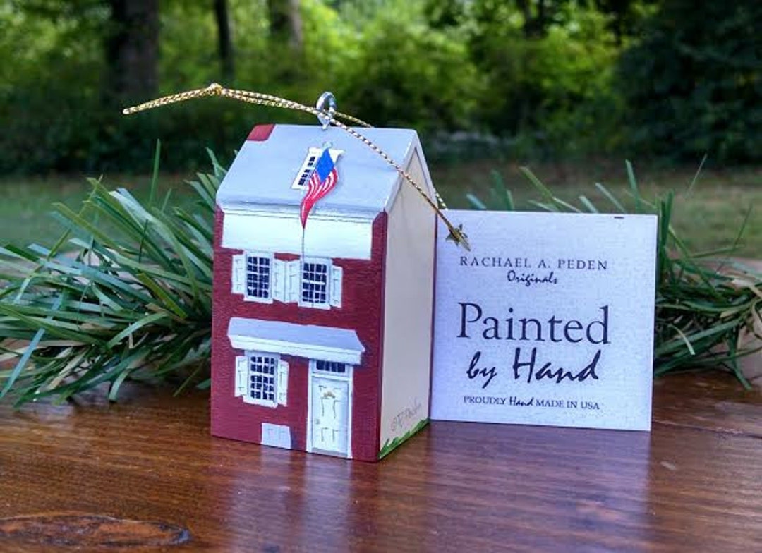 Betsy Ross HOUSE Ornament Hand Painted on Wood - Etsy
