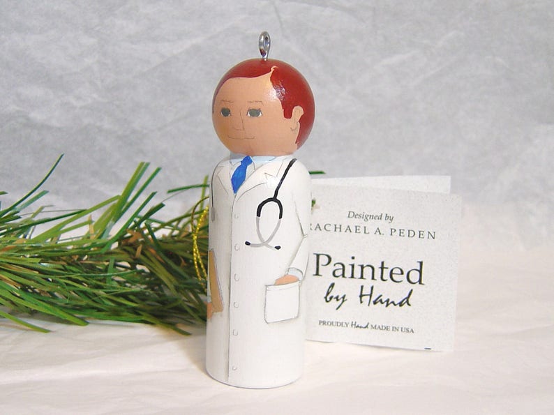 DOCTOR Ornament Hand Painted Can Be Customized - Etsy