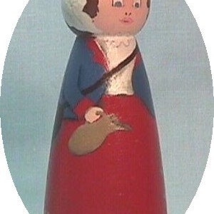 MOLLY PITCHER, Heroine of American Revolution, Ornament, Hand Painted ...