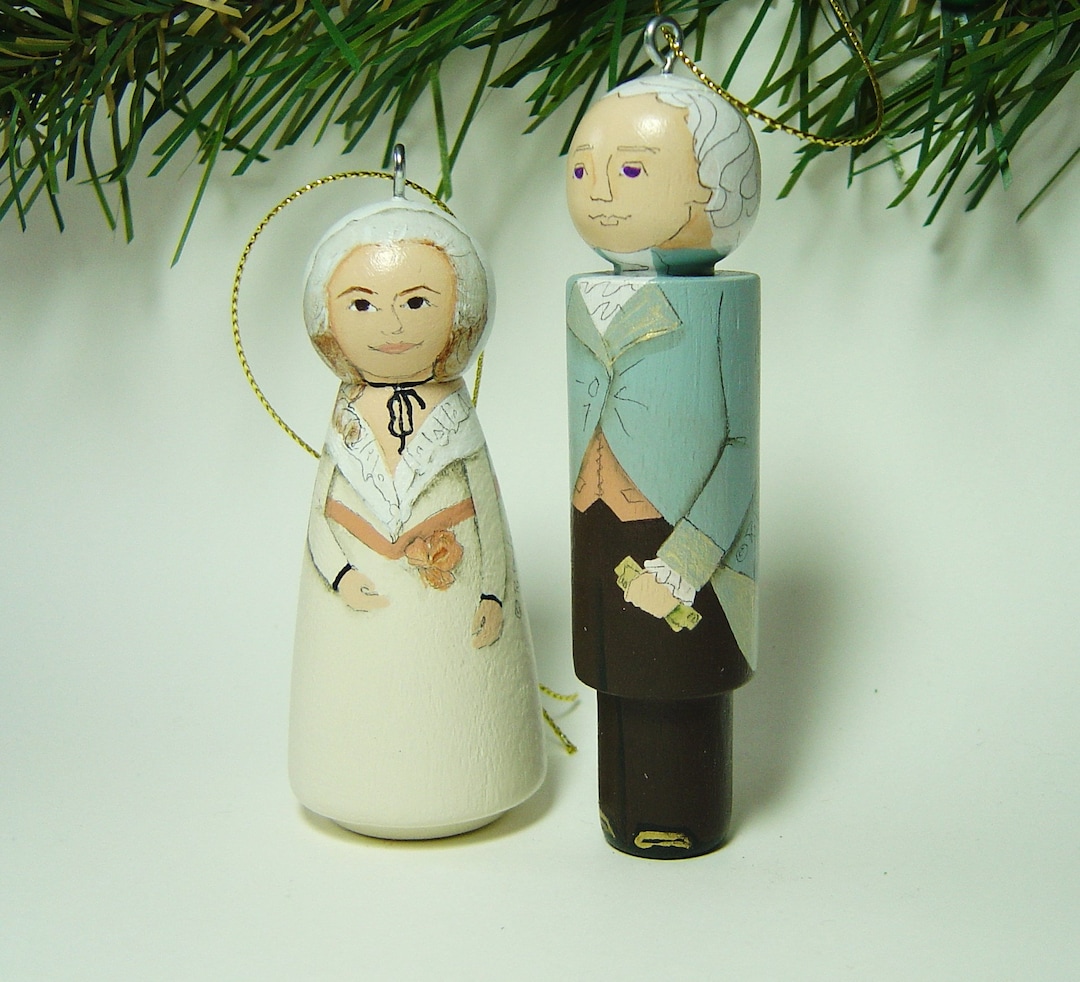 Alexander And/or Eliza HAMILTON Ornament Hand Painted on Wood, Sold ...