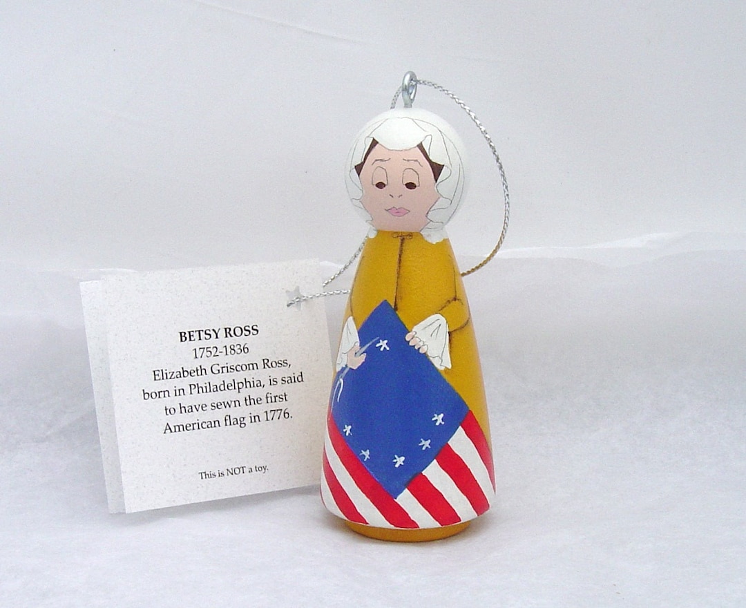 BETSY ROSS Ornament, Hand Painted on Wood in USA - Etsy