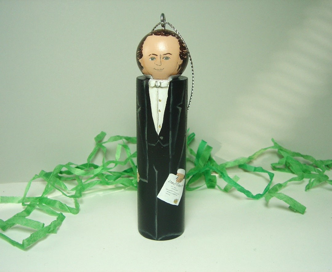 Ornament STEPHEN F. AUSTIN Hand Painted on Wood in USA - Etsy