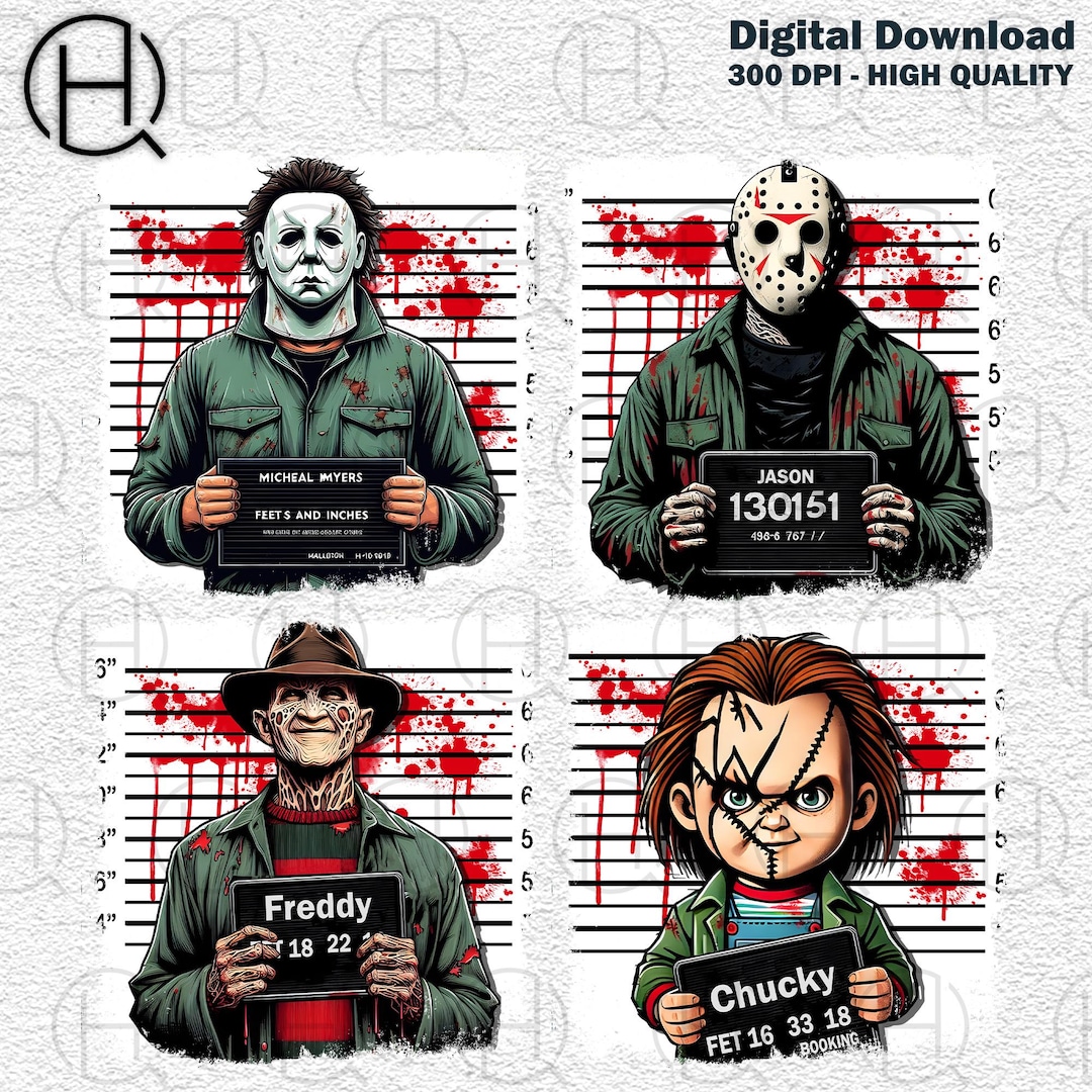 Horror Mugshot Png, Horror Movie Gift, Horror Movie Png, Horror ...
