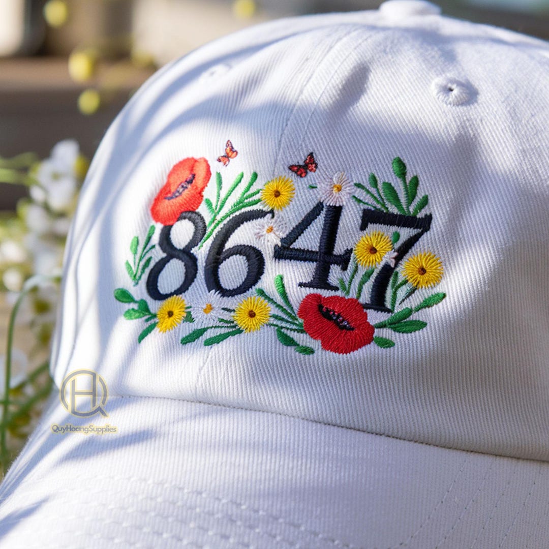 Embroidered 8647 Subtle Hat, Floral 8647 Trump Hat, Liberal Democrat ...