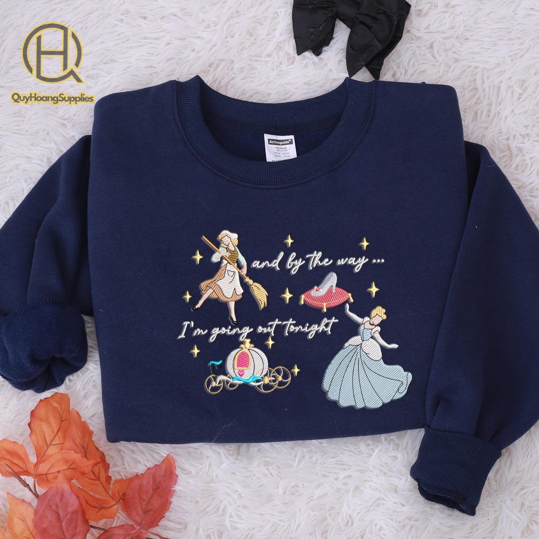 Magic Kingdom Embroidered Sweatshirt, Princess Icon Hoodie, Cartoon ...