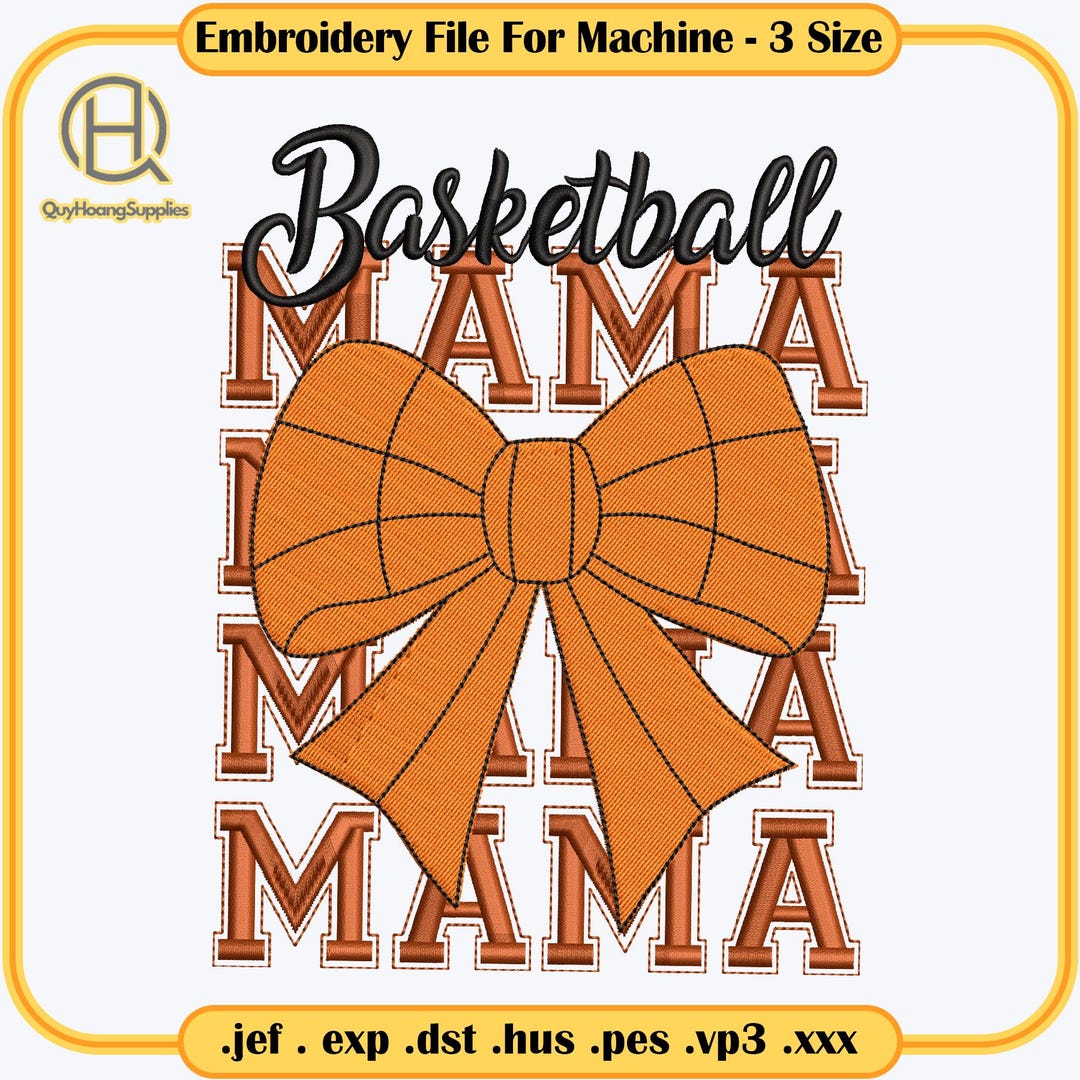 Basketball Mom Embroidery Design, Mother Day Sport Embroidery Machine ...