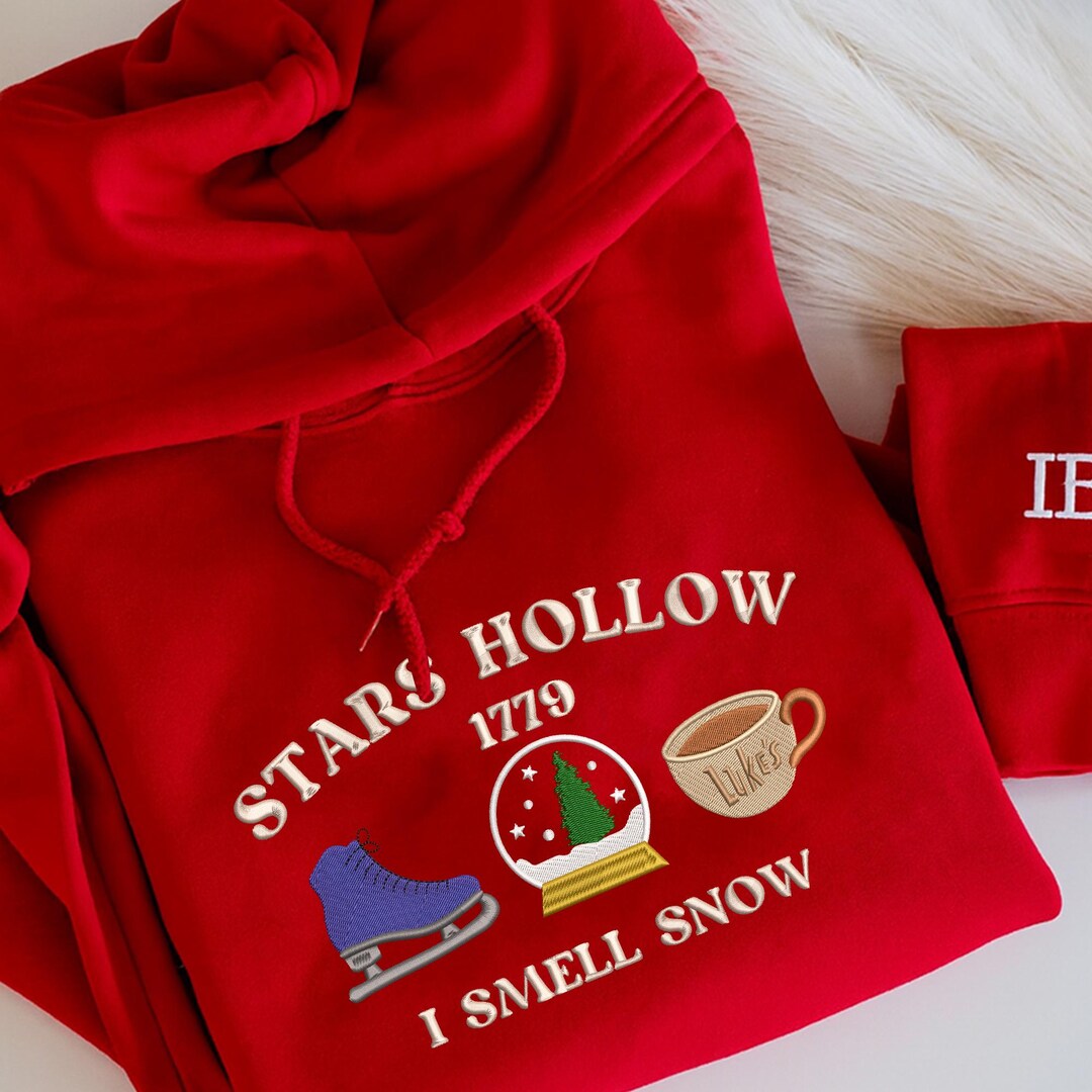 I Smell Snow Stars Hollow Embroidered Sweatshirt, Stars Hollow ...