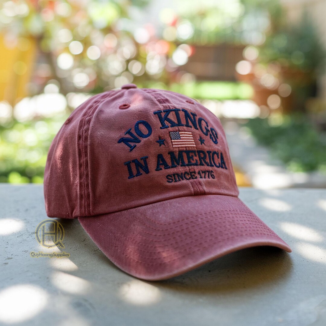 No Kings in America Embroidered Hat, Democracy Embroidered Hat, Hat ...