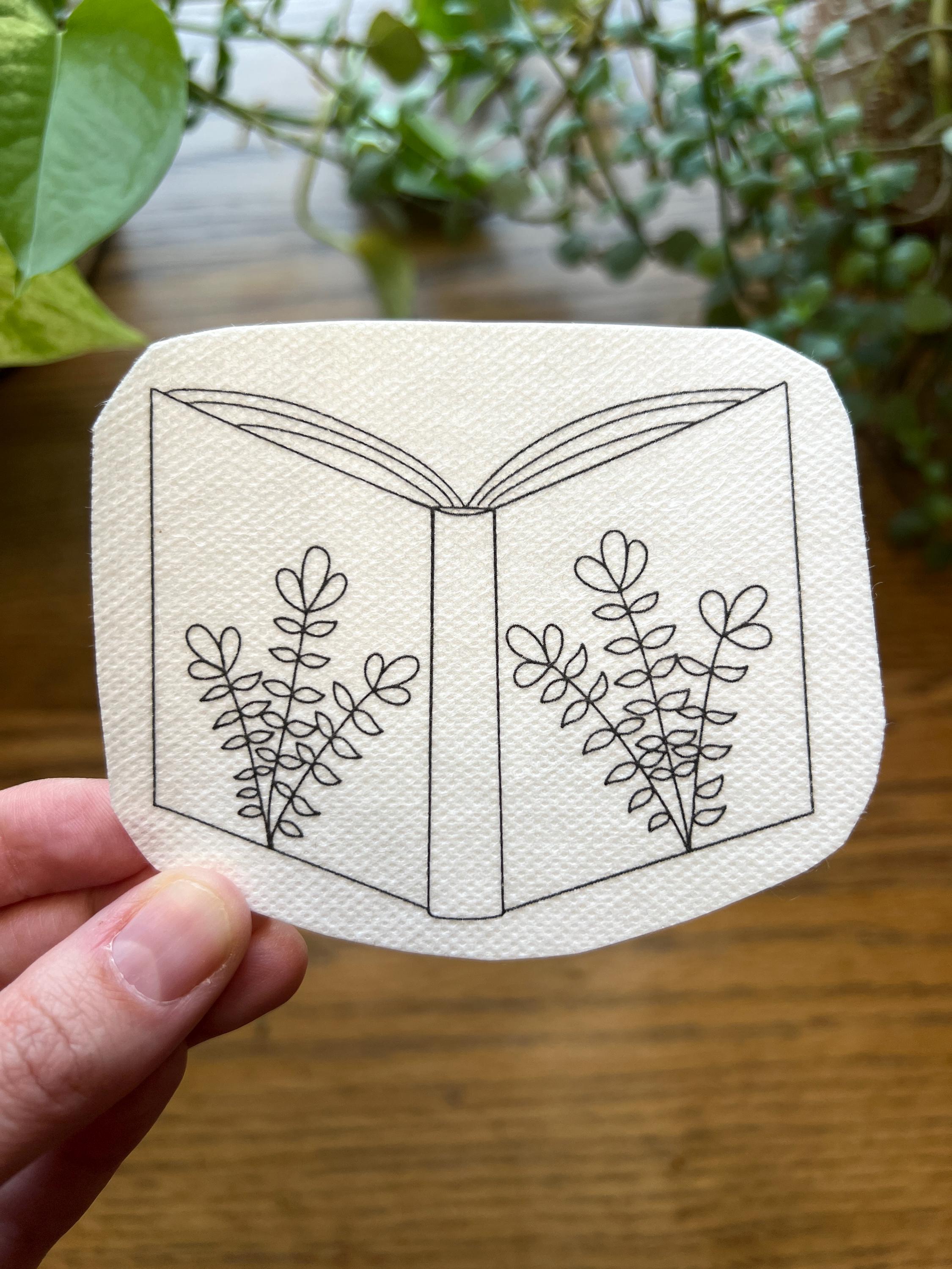 Bookish Stick and Stitch Embroidery Patterns Pack of 6, Hand Embroidery ...