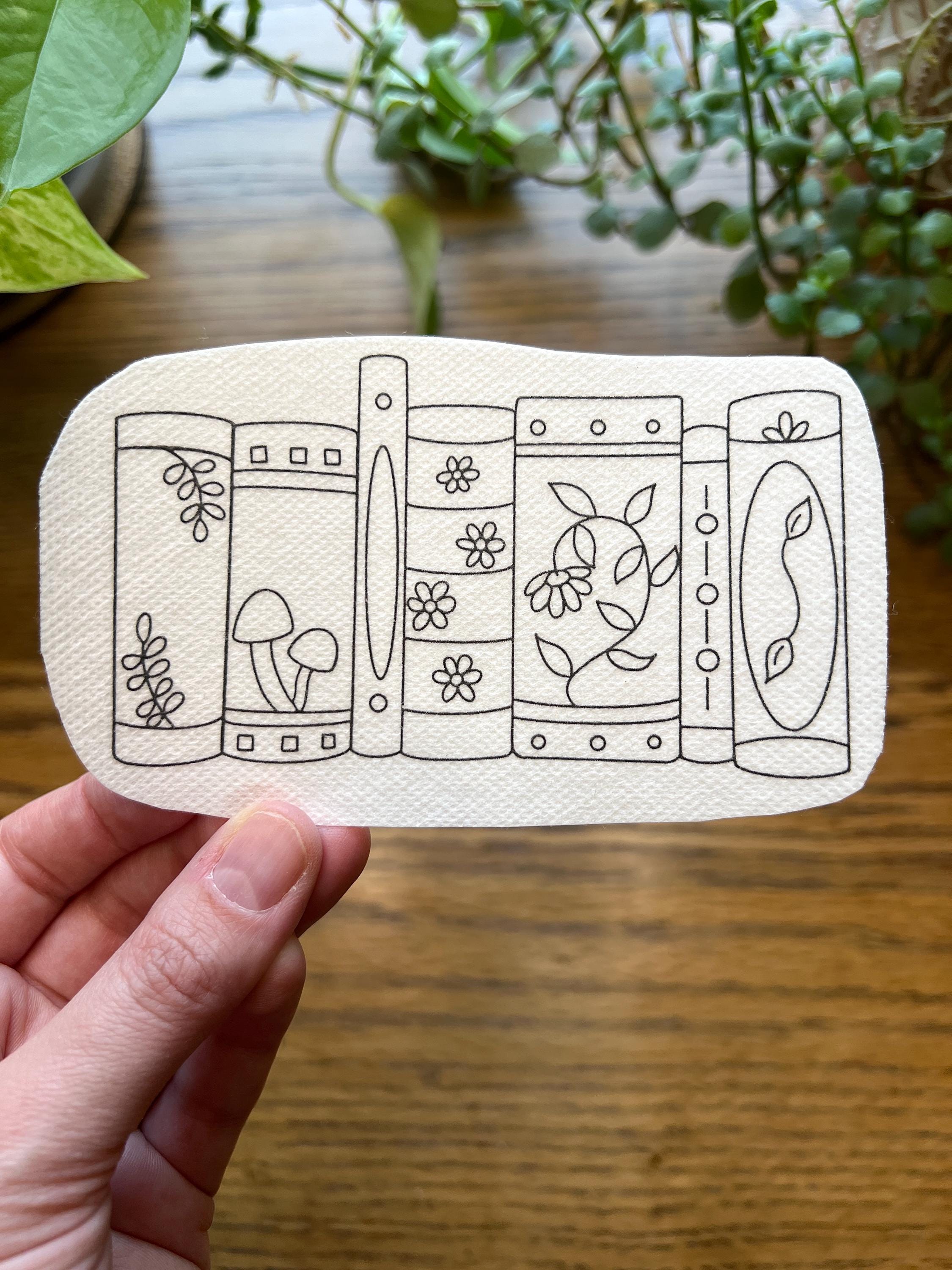 Bookish Stick and Stitch Embroidery Patterns Pack of 6, Hand Embroidery ...