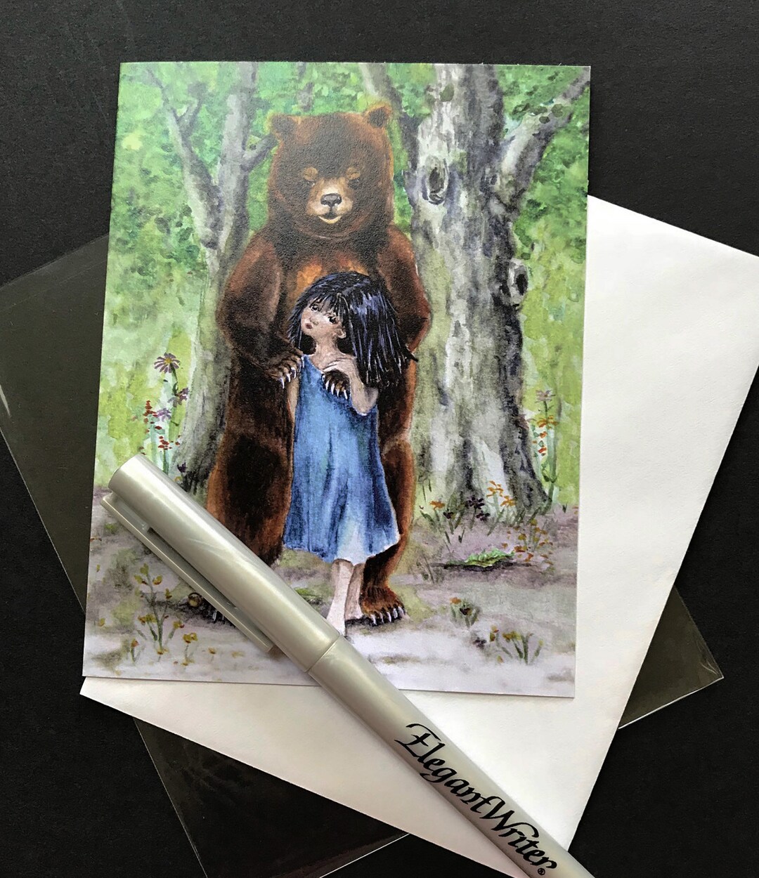 5 Woodland Bear Cards, 5 Brown Bear Cards, 5 Note Card Set, Companion ...