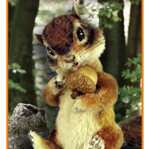 Chipmunk Sewing Pattern, Stuffed Animal Pattern, PDF Sewing Pattern ...