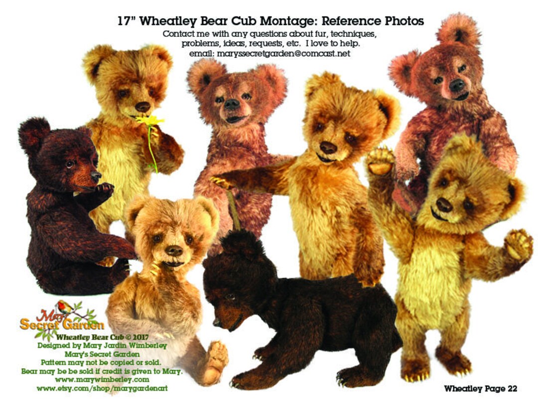 Bear Cub Sewing Pattern, Realistic Bear Pattern, PDF Teddy Pattern ...